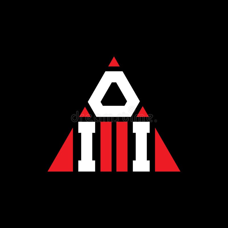 OII Triangle Letter Logo Design with Triangle Shape. OII Triangle Logo ...
