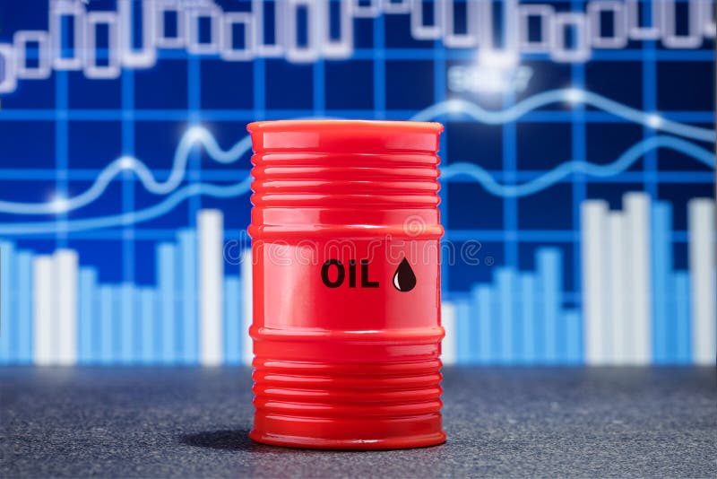 Oil Barrel on the Background of Oil Chart. Stock Image - Image of price ...