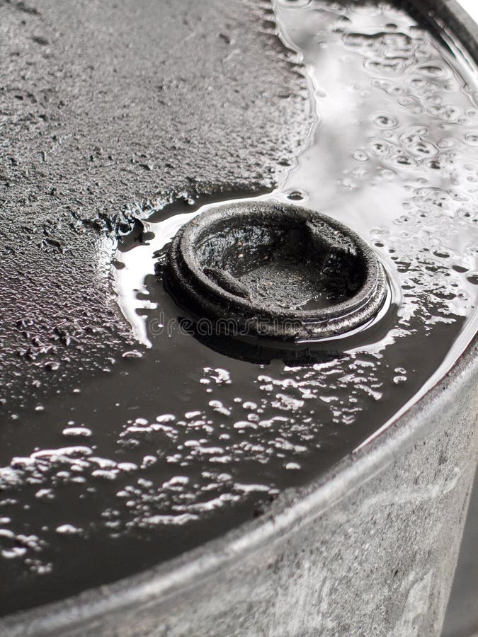 Oil barrel closeup stock photo. Image of dripping, messy - 8410414