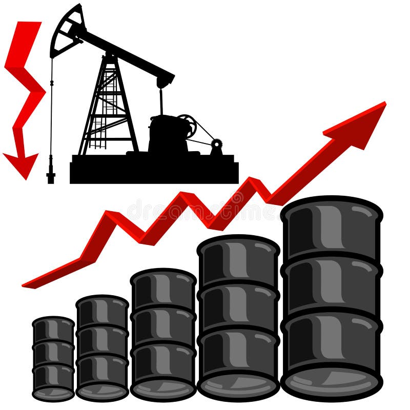 Oil Barrel Graph with Red Arrow Pointing Up Stock Vector - Illustration ... Oil Barrel Graph with Red Arrow Pointing Up Stock Vector - Illustration ...