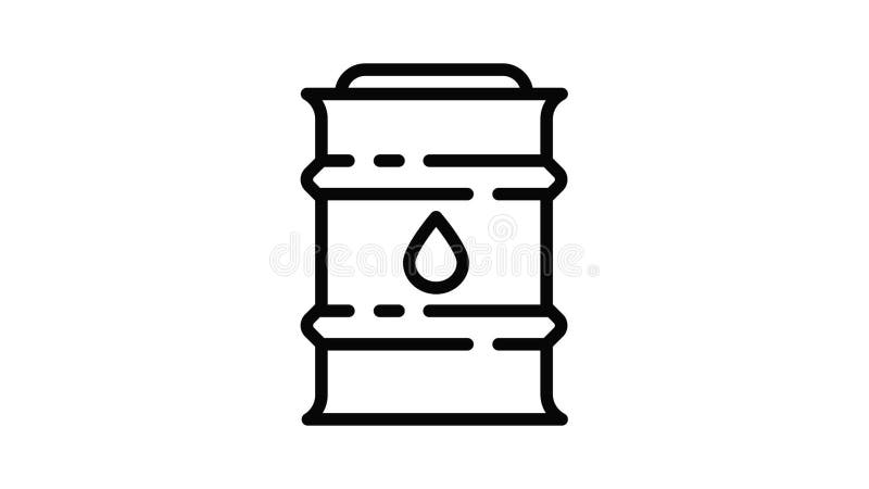 Oil barrel icon animation stock video. Video of business - 217182831