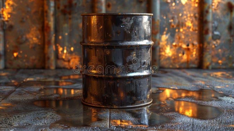 Oil Barrel in a Rusty Industrial Setting Stock Image - Image of texture ...