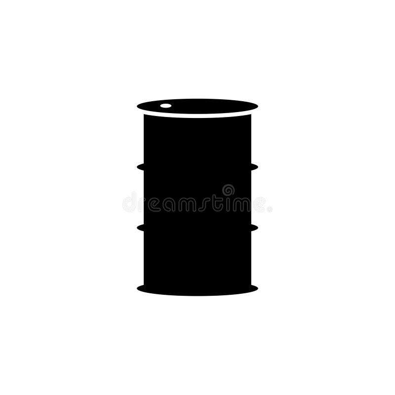 Oil Barrel Solid Flat Vector Icon Isolated on White Background Stock Vector - Illustration of ...