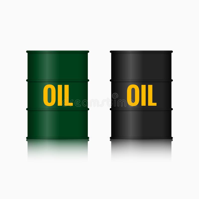 Oil barrels stock illustration. Illustration of green - 48976884