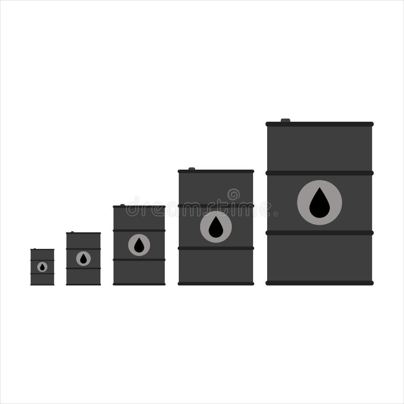 Oil Black Barrel Icon Over White Background, Flat Style, Vector Illustration Stock Illustration ...