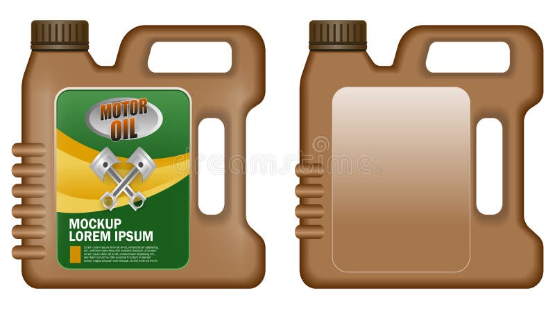Motor Oil Bottle Ads with Editable Text. Petrol Gallon Gas Tank Fuel ...