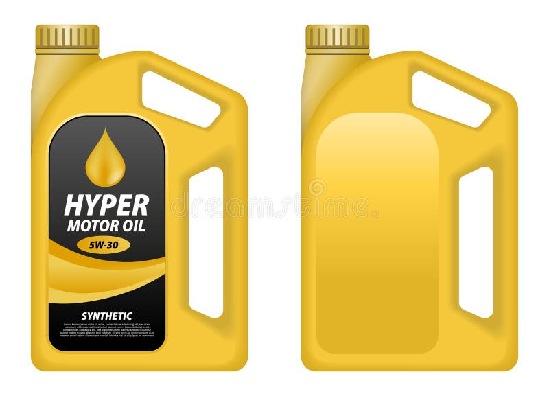 Motor Oil Bottle Ads with Editable Text. Petrol Gallon Gas Tank Fuel ...