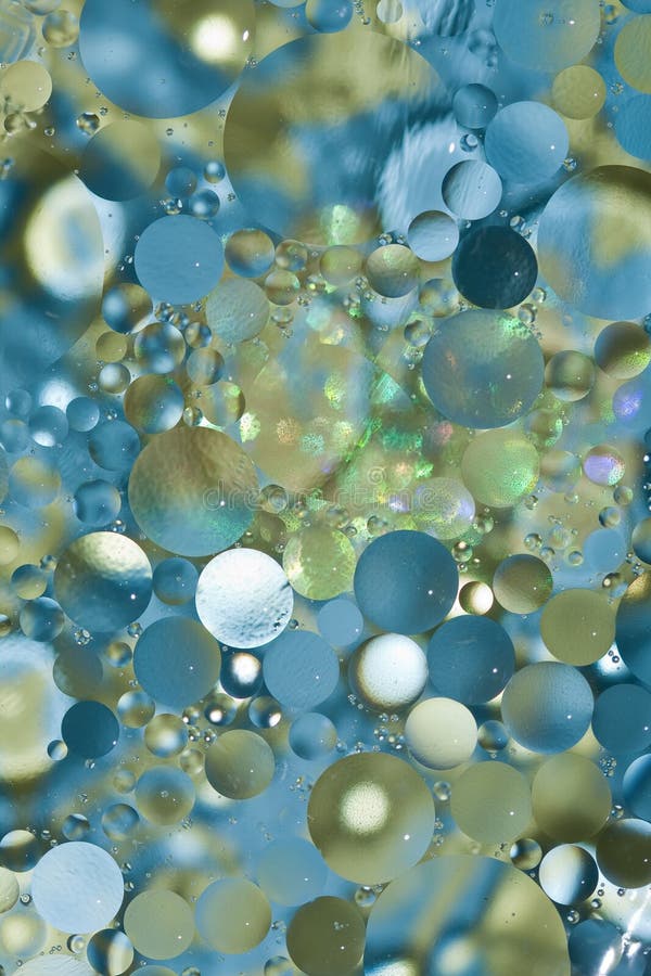 Oil Bubbles stock photo. Image of macro, blue, abstract - 14332302