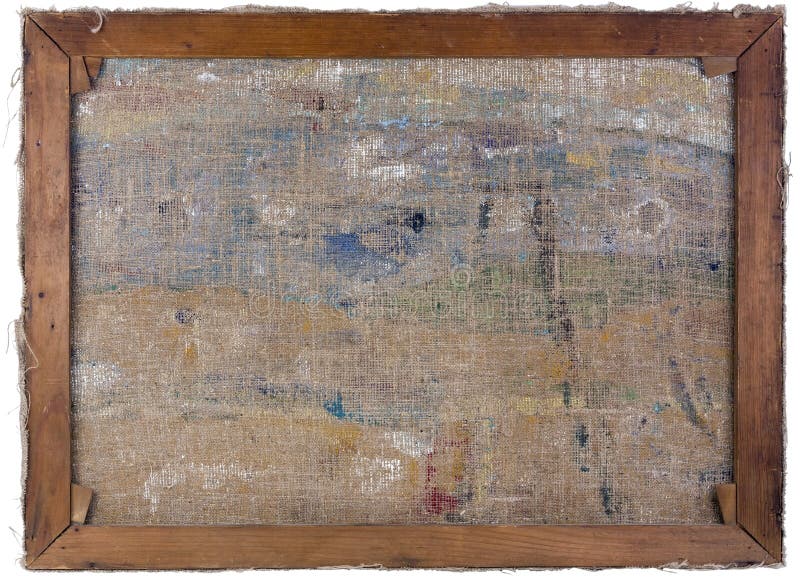 Oil canvas back side view stock photo. Image of back - 38455458