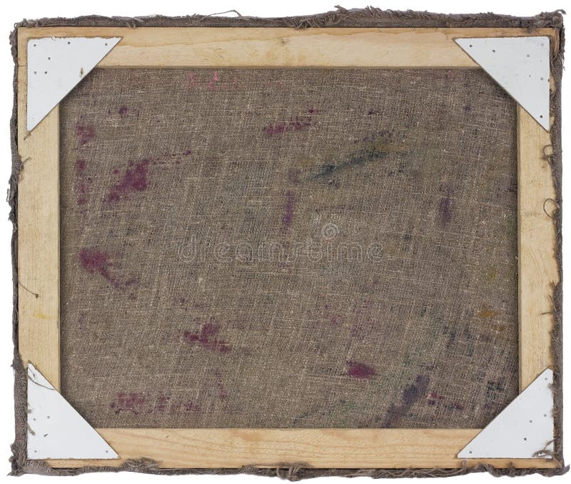 Oil White Canvas Back Side View Stock Photo - Image of retro, gallery ...