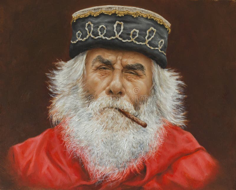 Oil on Canvas of a Senior Garibaldi Stock Photo - Image of talent ...