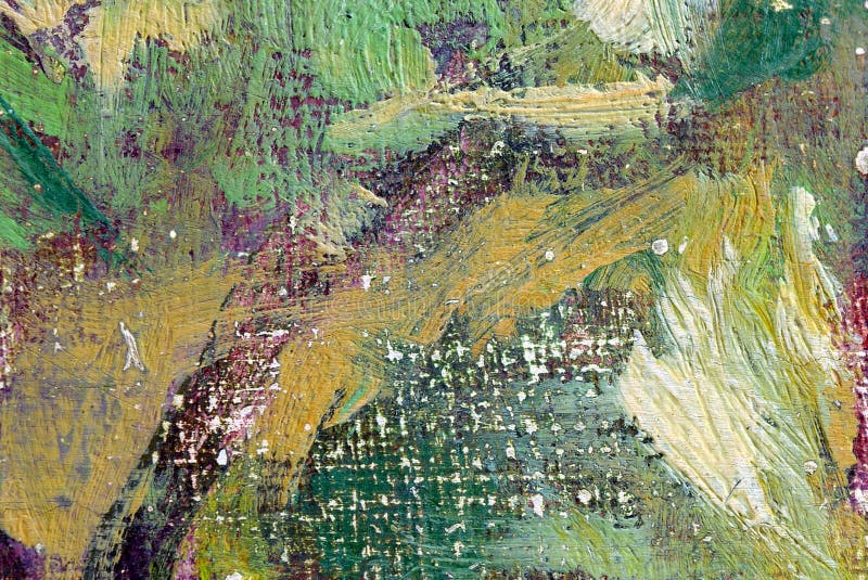 Blue Forest Abstract Acrylic Oil Closeup Texture Painting. Stock Photo ...