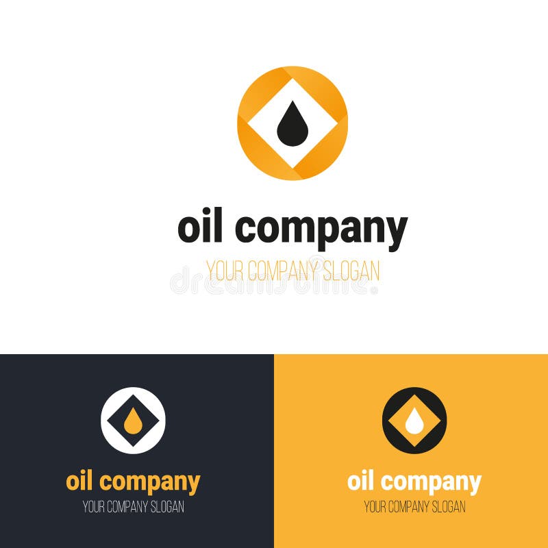Oil Company Logo with Drop. Vector Logo Design. Stock Vector ...