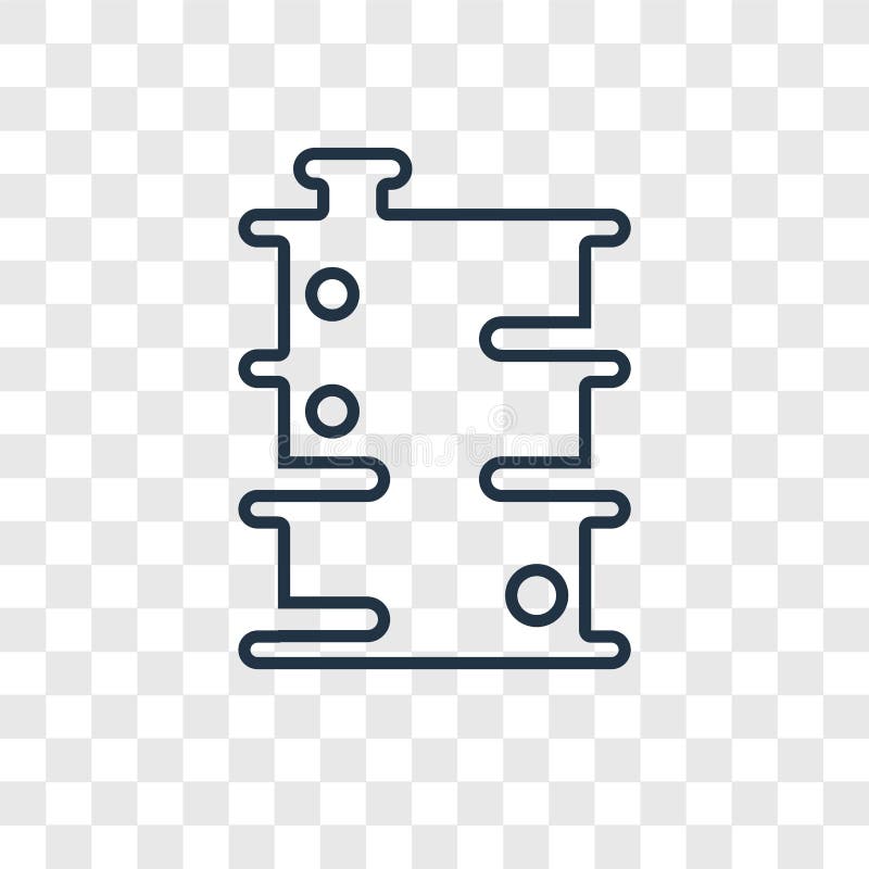 Oil Concept Vector Linear Icon Isolated on Transparent Background, Oil ...