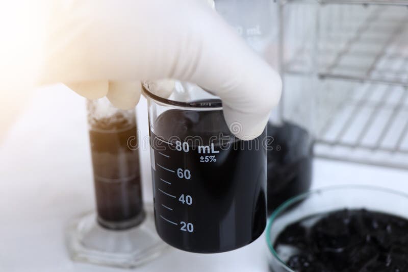 Oil in Container, Laboratory Quality Testing Concepts Stock Photo ...