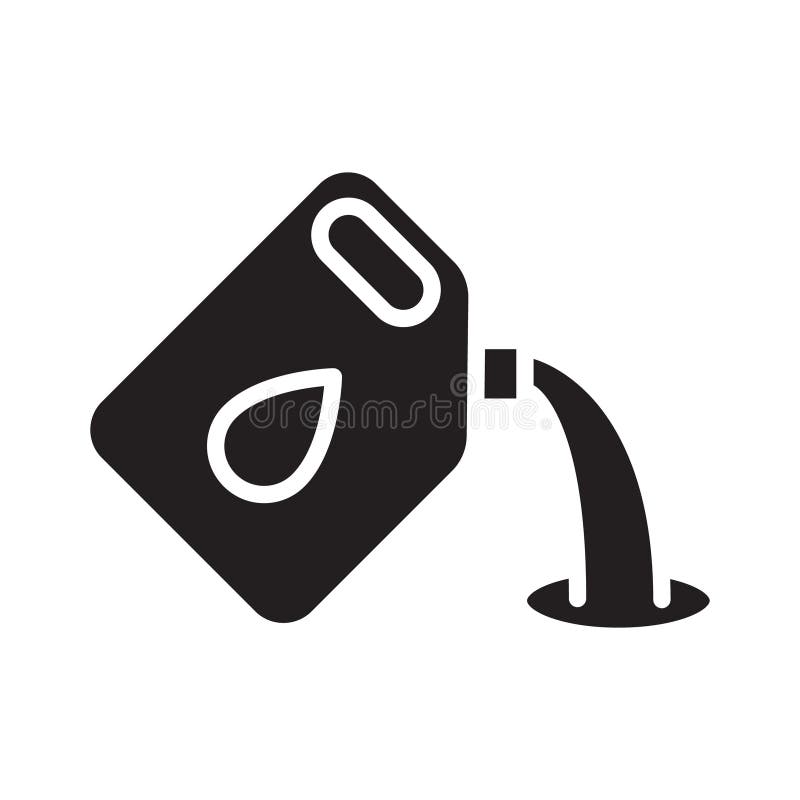 Oil Contamination Glyph Vector Icon Stock Vector - Illustration of ...