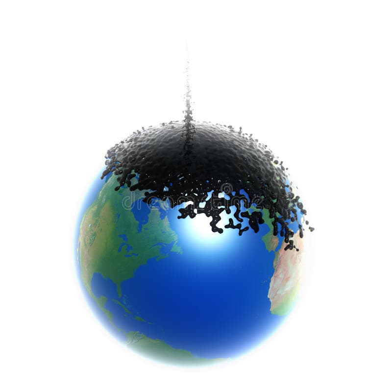 Oil Covering Earth stock illustration. Illustration of slick - 71353939