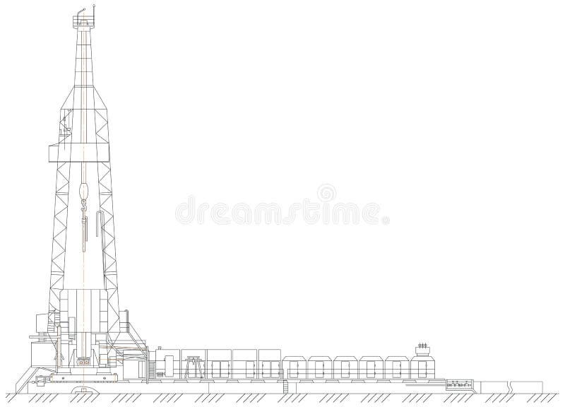 Oil derrick stock illustration. Illustration of black - 26727861