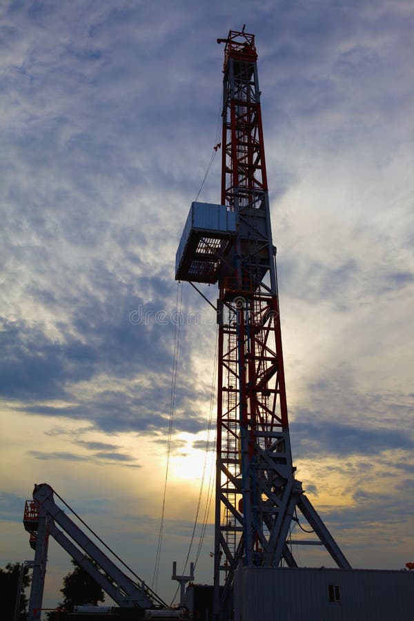 Wooden oil rig. stock image. Image of petrol, fuel, energy - 20229847