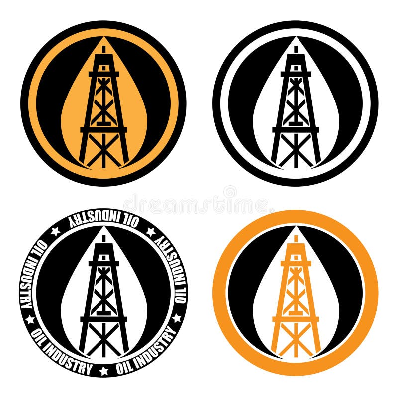 Oil derrick logo stock vector. Illustration of background - 62368452