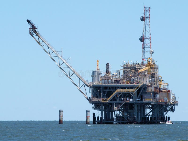 Oil Derrick stock photo. Image of structure, energy, ocean - 93370840