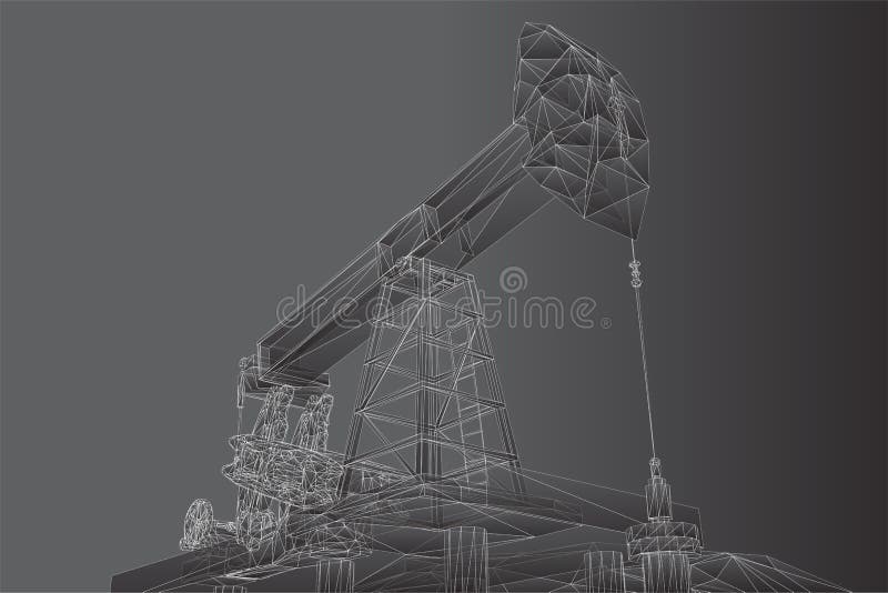 Oil Derrick. Vector 3d Object Stock Vector - Illustration of supply ...