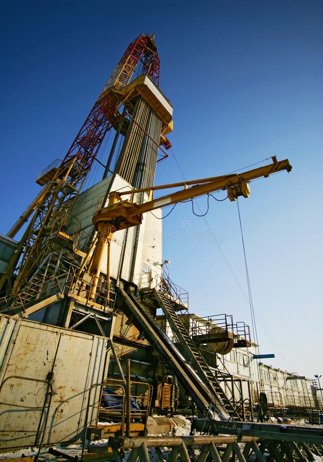 Oil derricks stock photo. Image of nonrenewable, outdoors - 15577844