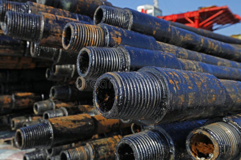 Oil drill pipe stock photo. Image of industrial, industry - 347254112
