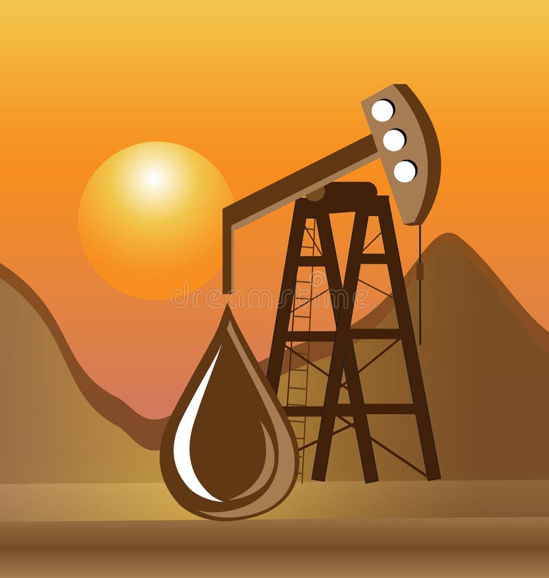 Oil drilling process icon stock vector. Illustration of environment ...