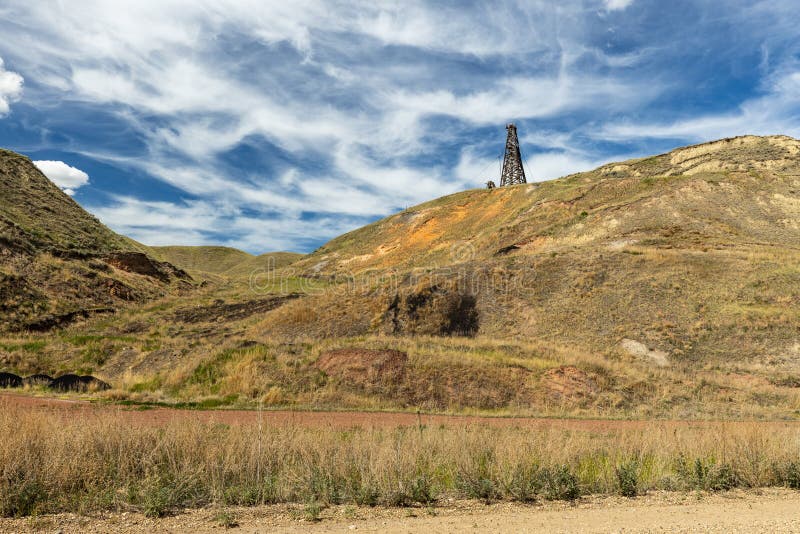 Prairie oil drilling rig stock photo. Image of drilling - 11217046