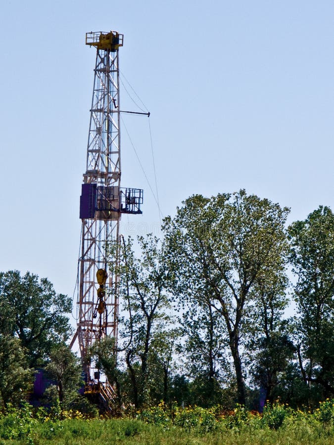Oil Drilling Rig stock photo. Image of sunset, scenic - 10597998