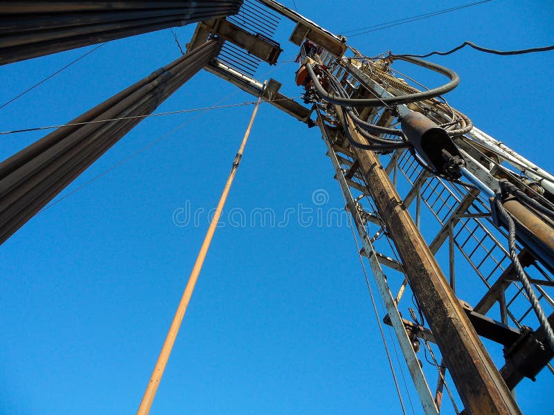 Oil Drilling Rig stock image. Image of rigging, high - 97318877