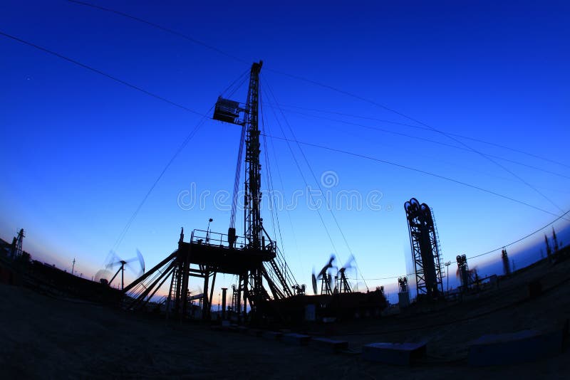 Oil drilling rig stock image. Image of drilling, production - 175621777