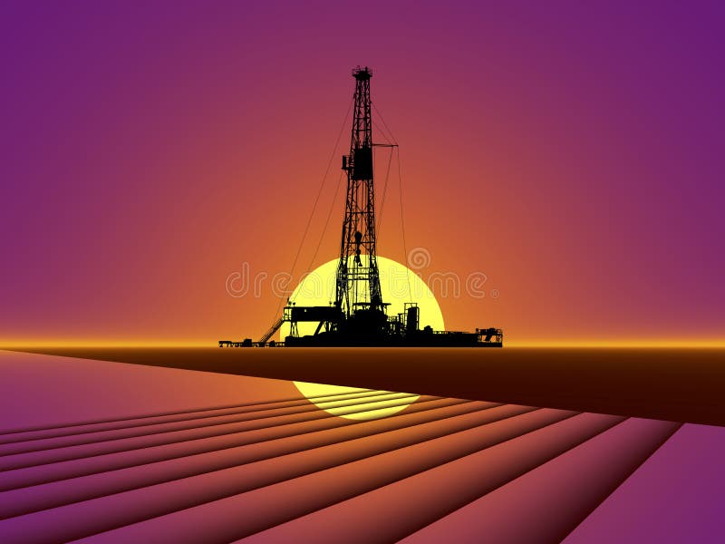 Oil Gas Industry Oilfield Drilling Rig Oil Pump Jack Offshore ...