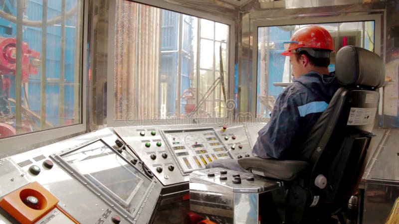 Oil Drilling Rig Remote Control Stock Video - Video of pipe, spinning ...