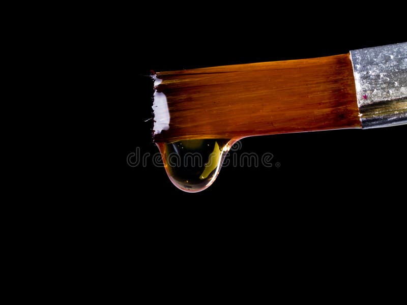 Oil dripping from brush stock image. Image of liquid - 46271559