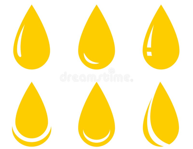 Yellow drop stock vector. Illustration of droplet, gold - 34705522