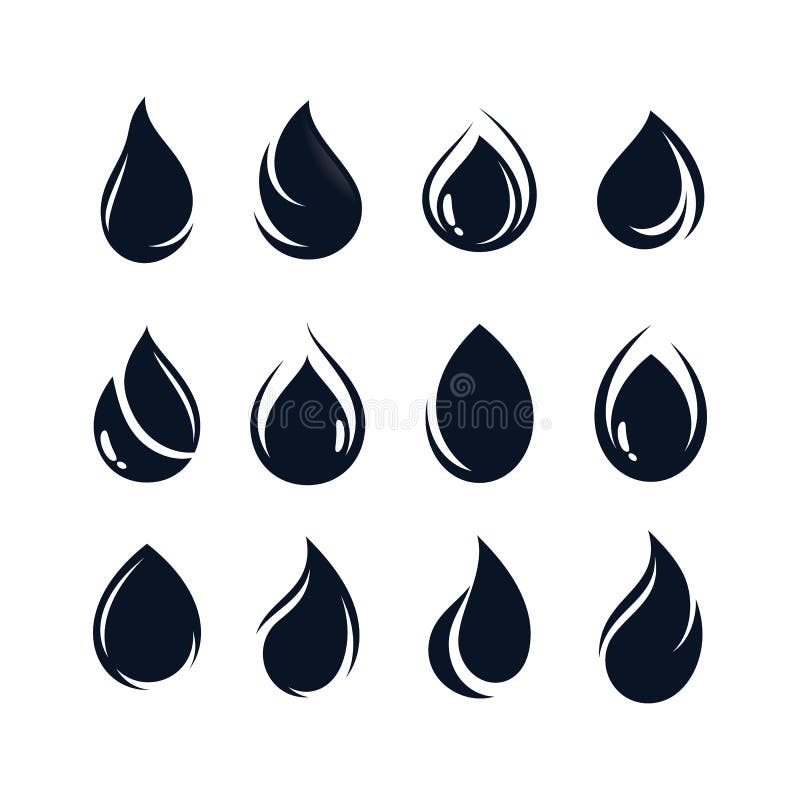 Oil Drop Vector Icon Illustration Stock Vector - Illustration of fiery ...