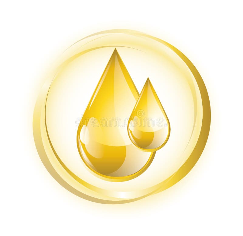 Oil droplets stock vector. Illustration of icon, golden - 32052944