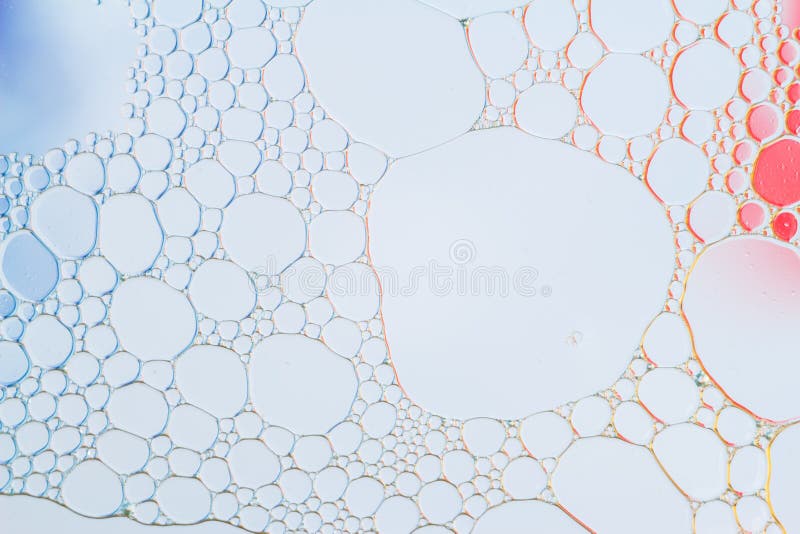 Oil Drops Floating in Water Abstract Multi Color Background. Stock ...