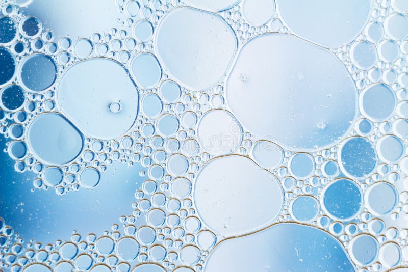 Oil Drops Floating in Water Abstract Multi Color Background. Stock ...