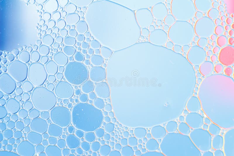 Oil Drops Floating in Water Abstract Multi Color Background. Stock ...