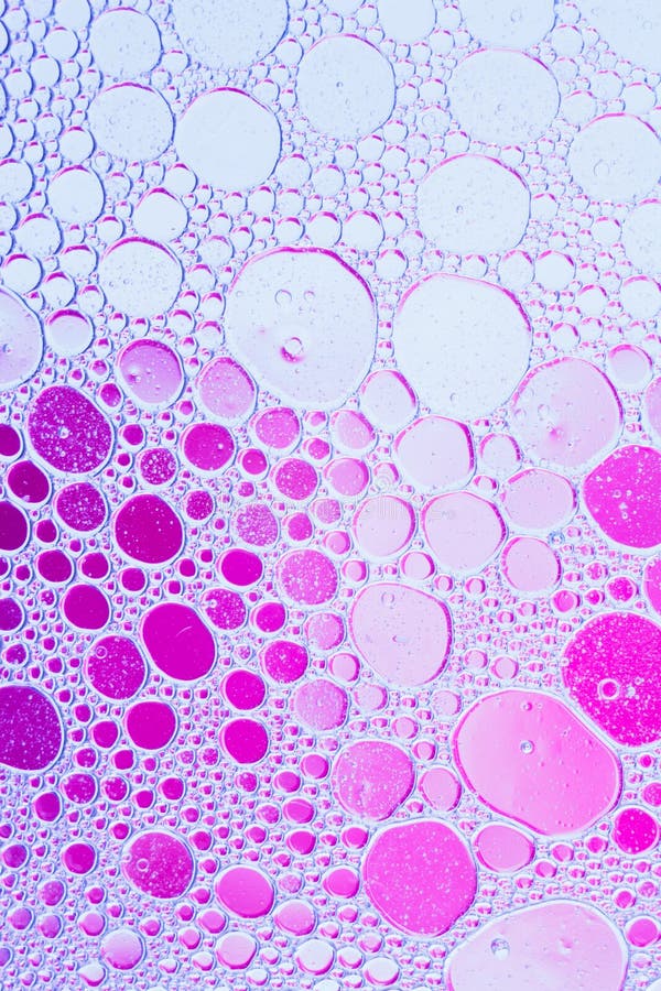 Oil Drops Floating in Water Abstract Multi Color Background. Stock ...