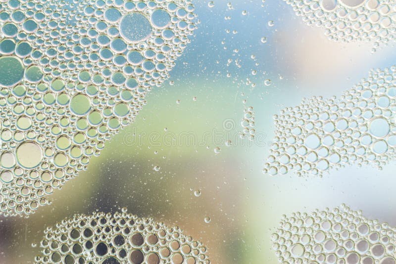 Oil Drops Floating in Water Abstract Multi Color Background. Stock ...