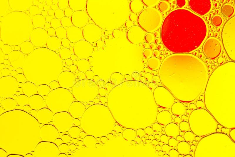 Oil Drops Floating in Water Abstract Multi Color Background. Stock ...