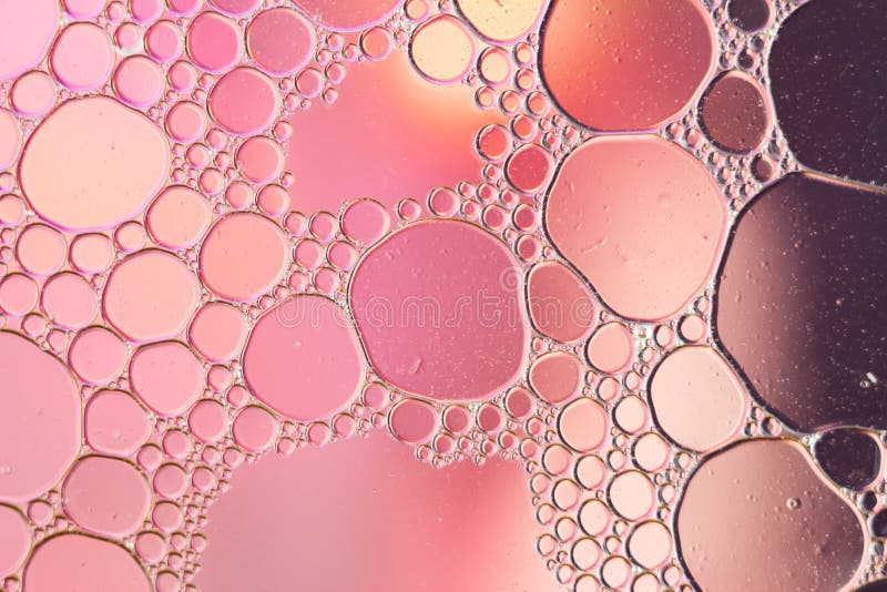 Oil Drops Floating in Water Abstract Multi Color Background. Stock ...