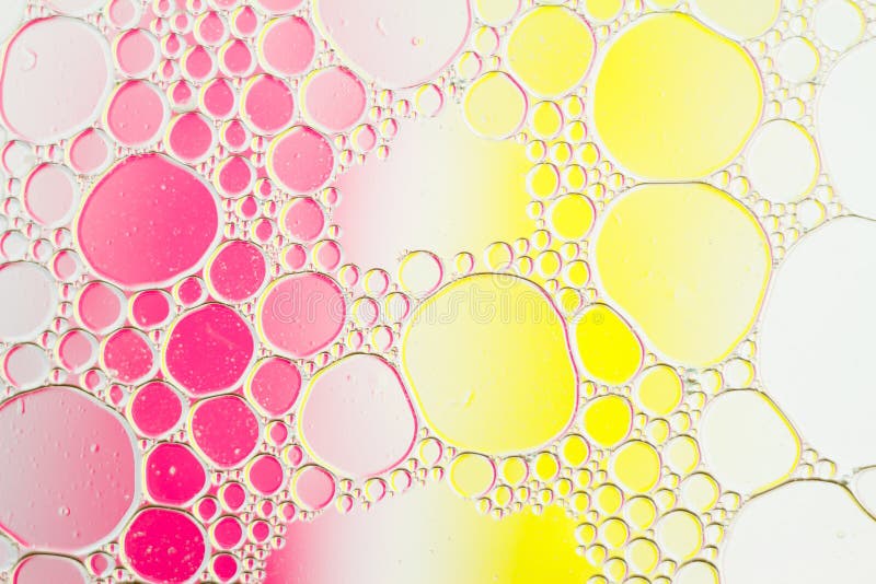 Oil Drops Floating in Water Abstract Multi Color Background. Stock ...