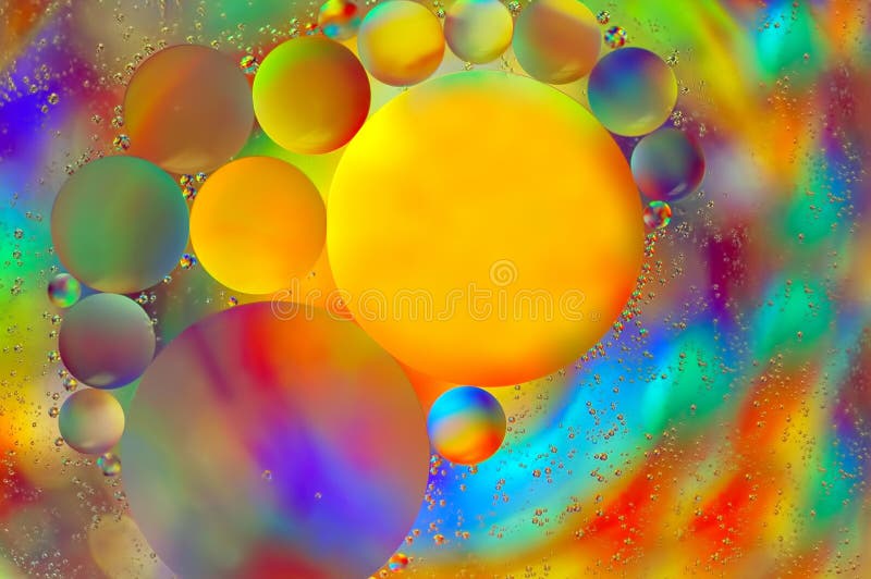 Oil Drops Pattern on Water Background Stock Photo - Image of bubbles ...