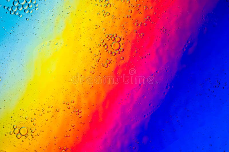 Oil Drops in Water. Abstract Defocused Pattern, Abstract Background of ...