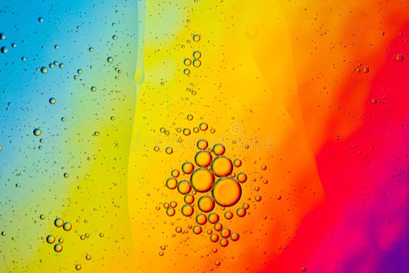 Oil Drops in Water. Abstract Defocused Pattern, Abstract Background of ...